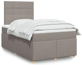 Box spring postel s matrací taupe 120x200 cm textil 3293551