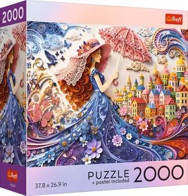 TREFL Puzzle USA Collection: Dáma se slunečníkem / 2000 dílků / 96 x 6