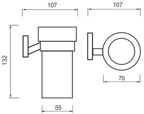 Držák na kartáčky NIMCO KEIRA KE 22058W-26