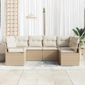 Set pohovek 6 ks Béžová polyratan 3346521