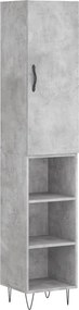 Skříň highboard betonově šedá 34,5x34x180 cm kompozitní dřevo 3199013