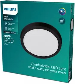 Philips Magneos přisazené LED svítidlo černá / 1x20W / 1900lm / 2700K