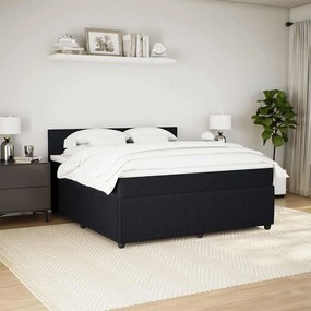 Box spring postel s matrací černá 180x200 cm samet 3287808