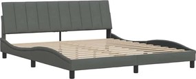 Rám postele bez matrace Hanko tmavě šedý 180 x 200 cm textil 3310406