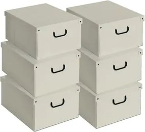 Lavatelli úložný box s víkem M béžový / Úložný box / pevný karton / 42