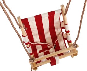 KBT Houpačka Baby CANVAS červenobílá
