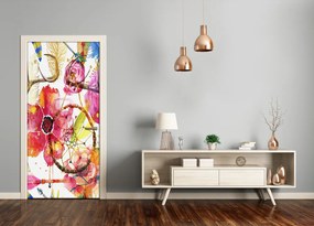 Fototapeta samolepící květ styl boho 95x205 cm