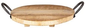Dřevěný podnos Ø 26*2 cm Clayre &amp; Eef 6H2046