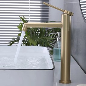 Vysoká umyvadlová baterie Rea Foss zlatá