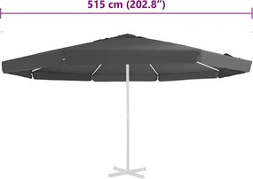 Náhradní potah na zahradní slunečník antracitový 515 cm 312540