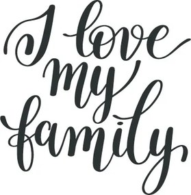 Samolepka I love my family
