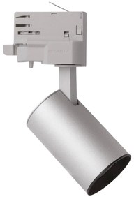 LED spot MarcoMini 3fázová kolejnice stříbro 2800K