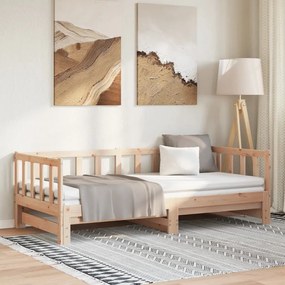 Výsuvná Postel 2X (80 X 200) Cm Masivní Borové Dřevo