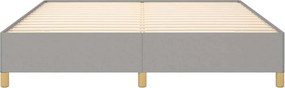 Rám postele s boxspringem světle šedý 160 x 200 cm textil 3120969