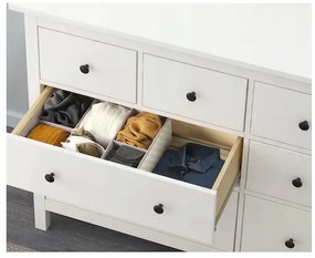 IKEA HEMNES Komoda 8 zásuvek 160x96 cm bílá mořená
