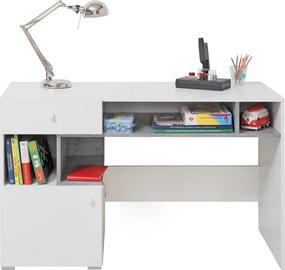 Psací stůl SIGMA SI 10 se zásuvkou | 125 cm | bílá/beton