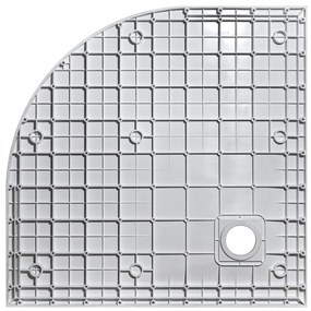 Besco Čtvrtkruhová sprchová vanička z SMC kompozitu VEXO HR 90x90 Rozměry (cm): 90x90