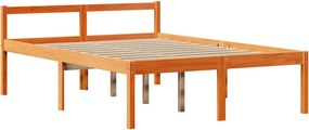 Rám postele s čelem voskově hnědý 120 x 190 cm masivní borovice 3305877