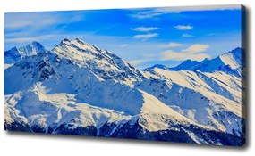Wallmuralia Foto obraz tištěný na plátně Alpy zima 100x50
