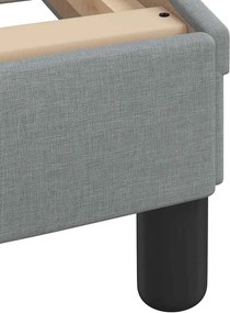 Postel s matrací Dover světle šedá 90 x 200 cm textil 3208324