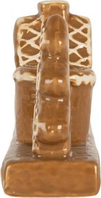 Keramický svícen perníkové chaloupky Gingerbread Cott - 21*4*8 cm