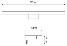 LED Koupelnové osvětlení zrcadla MIRROR LED/5W/230V 30 cm IP44 lesklý chrom