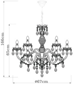 GLOBO 63116-6 - Závěsné stropní svítidlo CUIMBRA I 6xE14/40W