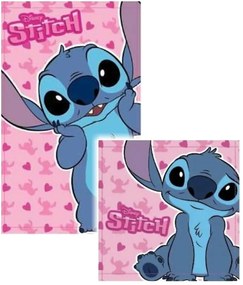 Sada dívčích ručníků na obličej a na ruce Stitch - licence Lilo & Stitch - 100% bavlna - 30 x 30 cm + 30 x 50 cm
