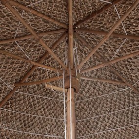 Bambusový slunečník se střechou z banánových listů 270 cm,  41508