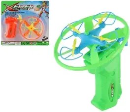 TEDDIES Vystřelovací vrtulka se startérem / Plast / 10 cm / 2 barvy /