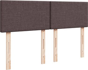 Box spring postel s matrací tmavě hnědá 160x200 cm textil 3288235