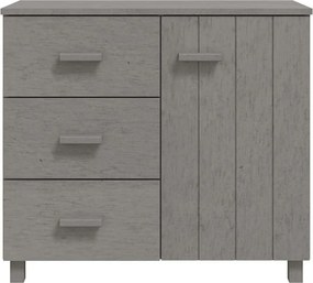 Příborník HAMAR světle šedý 90 x 40 x 80 cm masivní borovice 340431