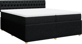 Box spring postel s matrací černá 200x200 cm textil 3287572