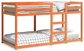 Patrová postel voskově hnědá 90x200 cm masivní borové dřevo - Default Title