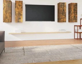vidaXL TV skříňky 4 ks 30,5 x 30 x 90 cm kompozitní dřevo [3078951] Barva: Černá