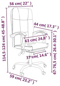 Petromila Polohovací kancelářská židle hnědá textil