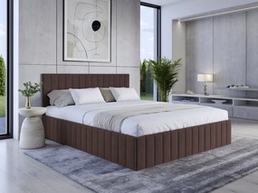 Eka Čalouněná postel LINDA 90x200 cm Barva látky Trinity: Krémově bíla (Trinity 2301)