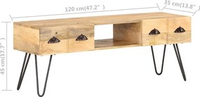 TV stolek 120 x 35 x 45 cm masivní mangovníkové dřevo 321790