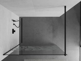 Mexen Kioto sprchová zástěna 90x200 cm 8 mm, černé, bílé provedení, 800-090-101-70-85