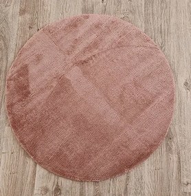 HU Kruhový růžový koberec Plush Deluxe Rozměr: 60x60 cm