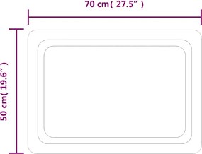 Koupelnové zrcadlo s LED osvětlením 70x50 cm 151784