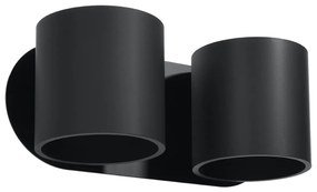 Sollux Lighting Nástěnné svítidlo ORBIS 2 Černá