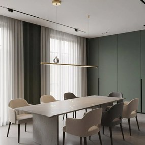 Toolight Toolight, LED stropní svítidlo 90cm, APP1778-CP, zlatá matná, OSW-04056