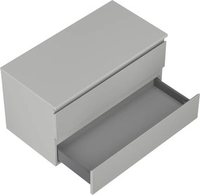 Mexen Orio, koupelnová skříňka 90 cm s horní deskou, 2 zásuvky, šedá matná, 91A10-09047-2-BFFC62
