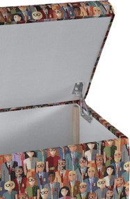 Čalouněná skříň barva vícebarevná látka pletený vzor, vzorované