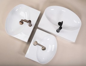 Rea Kim, keramické umyvadlo na desku 515x420x140mm, bílá lesklá, REA-U6682