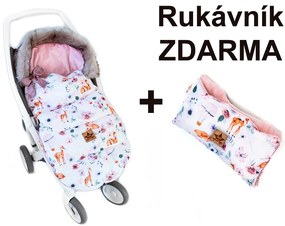 Dětský fusak maxi, PREMIUM Srnka 110x50cm,+ rukávník Zdarma Baby Nellys