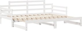 Válenda s přistýlkou a zásuvkami bez matrace bílá 80x200 cm 3302240