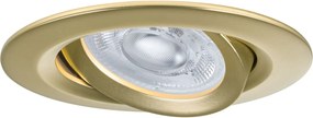 P 92419 LED vestavné svítidlo Nova Plus GU10 Flat IP65 93mm 3x4,9W 230V stmívatelné 2700K zlatá mat - PAULMANN