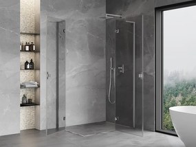 Mexen Mist-H L Duo, 2-křídlý ​​sprchový kout 80 x 105 cm, čiré sklo, chromový profil, 8A5L-080L-105P-01-00
